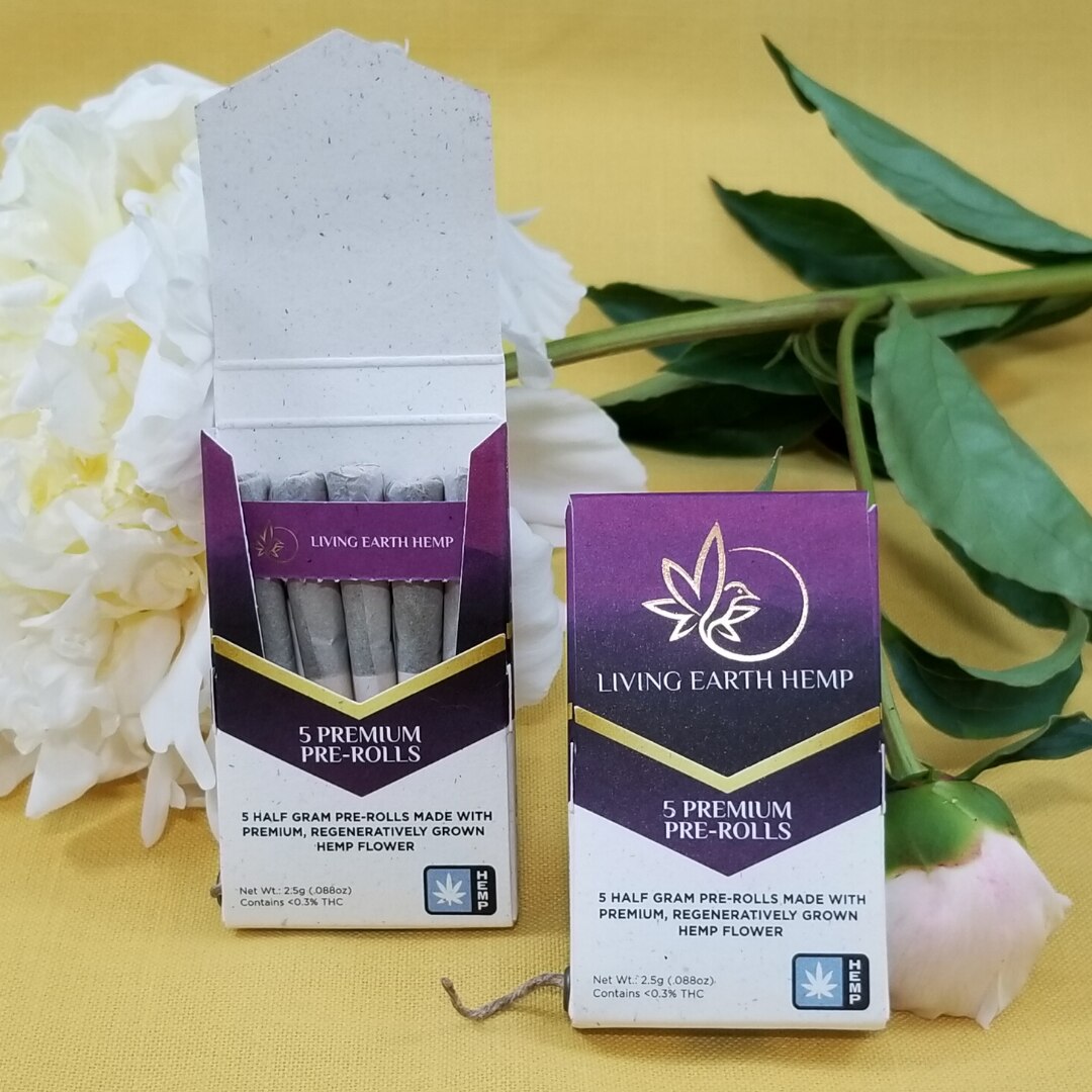 Living Earth Hemp Premium Half Gram Pre Roll 5 Pack Living Earth Hemp